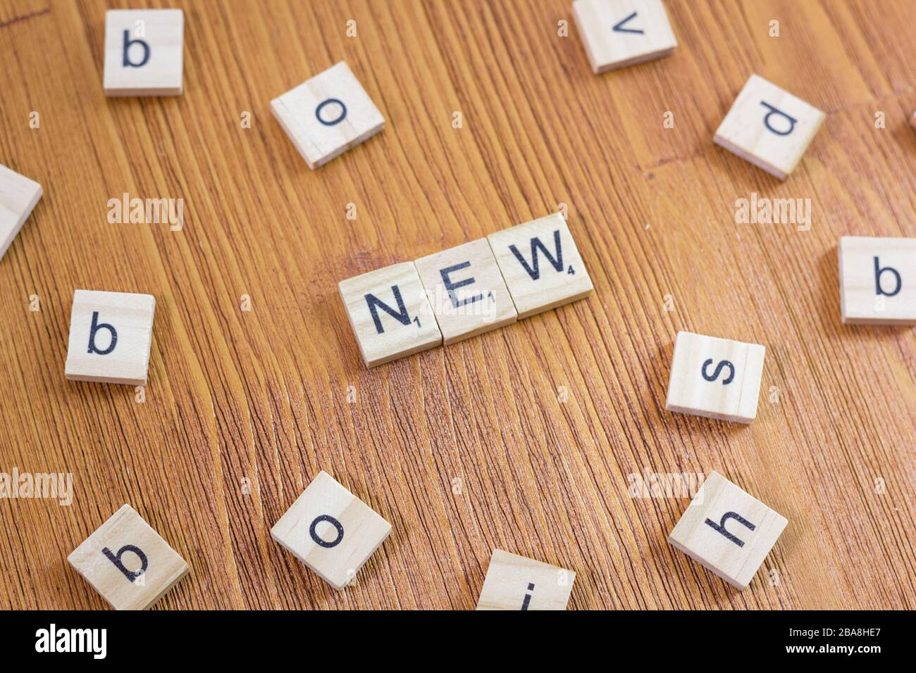 Word or phrase New made with scrabble letters, great image for your ...