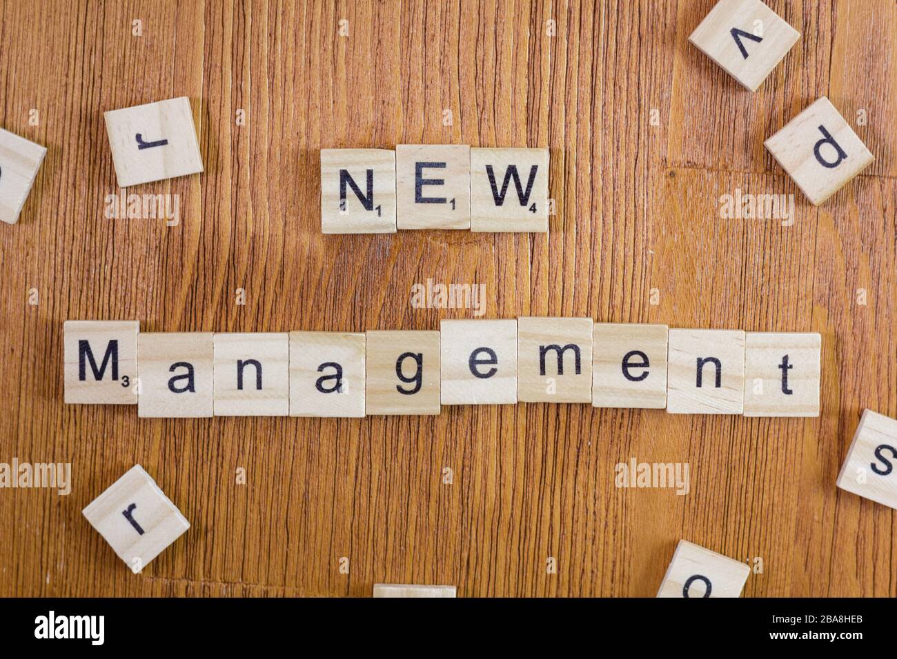 Word or phrase New Management made with scrabble letters, great image ...