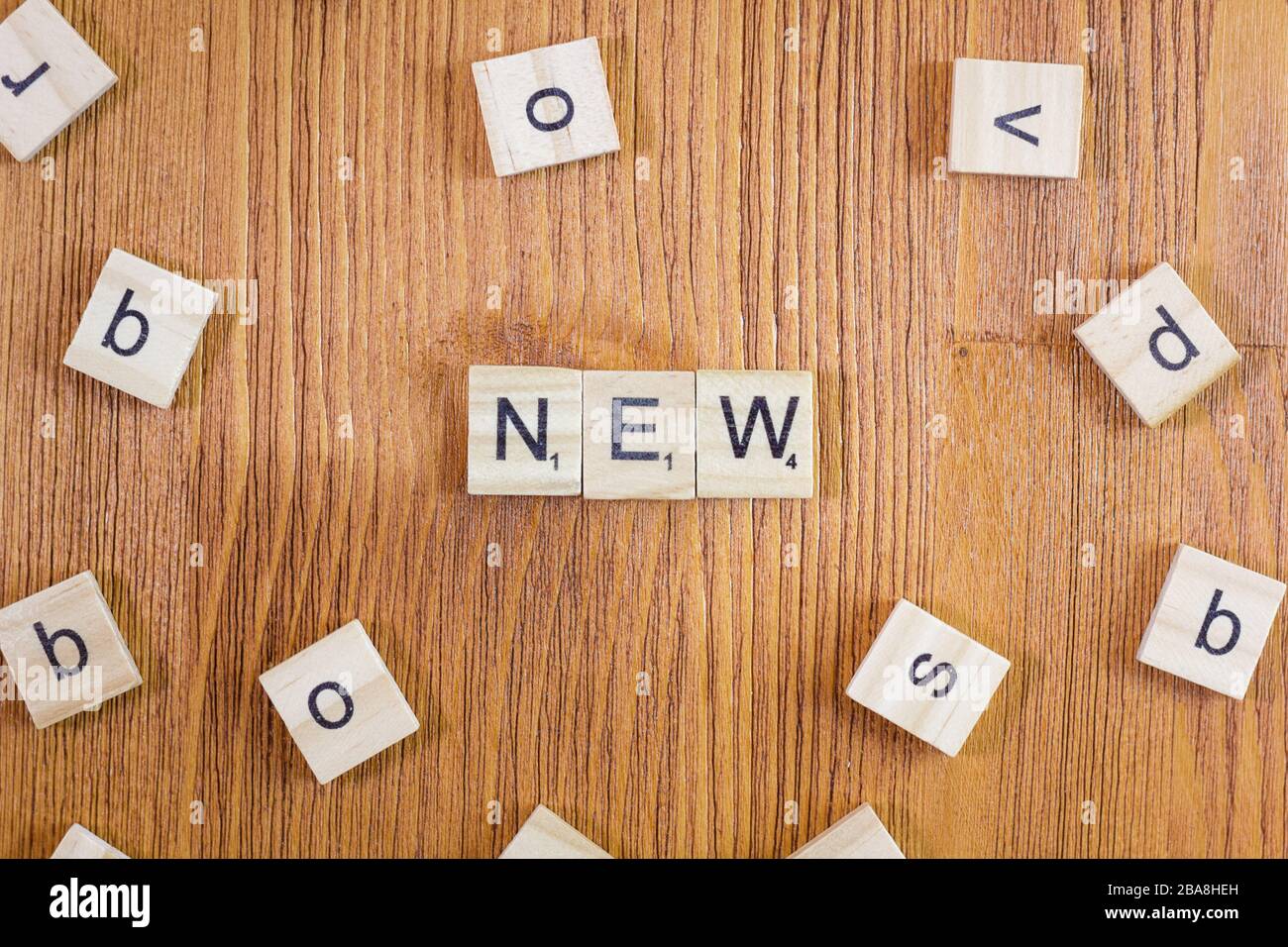 Word or phrase New made with scrabble letters, great image for your ...