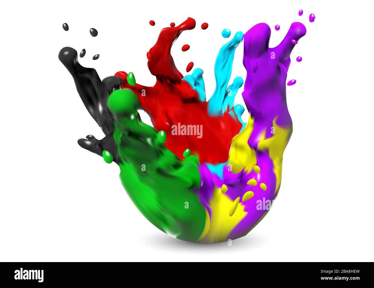 abstract color splash isolated on white background Stock Vector Image ...