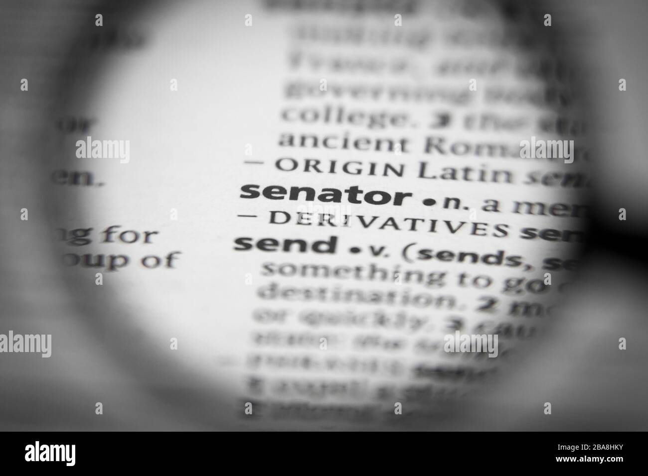 Word or phrase senator in a dictionary. Great photo for your needs ...
