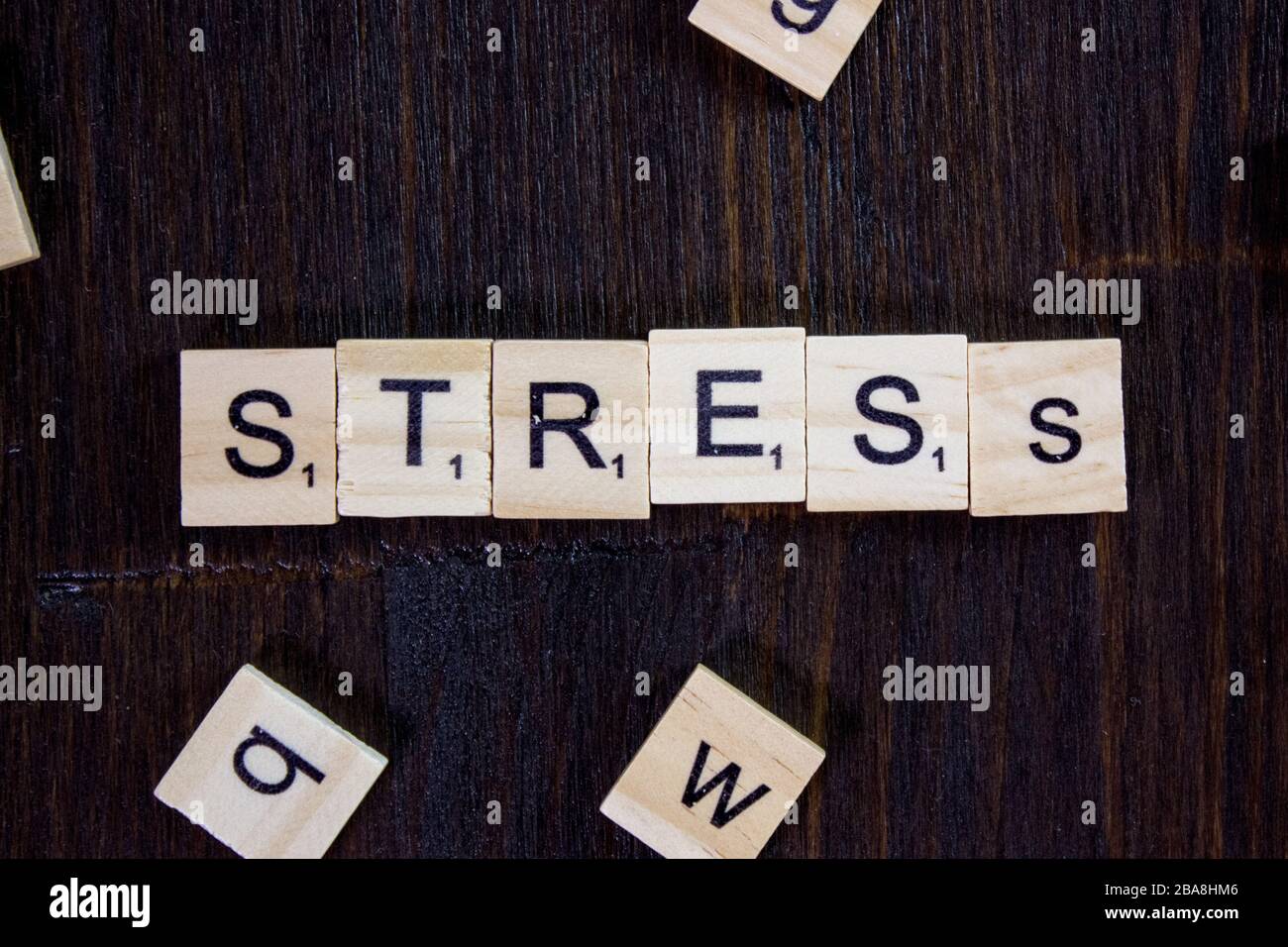 Word or phrase Stress made with scrabble letters. Great photo for your ...