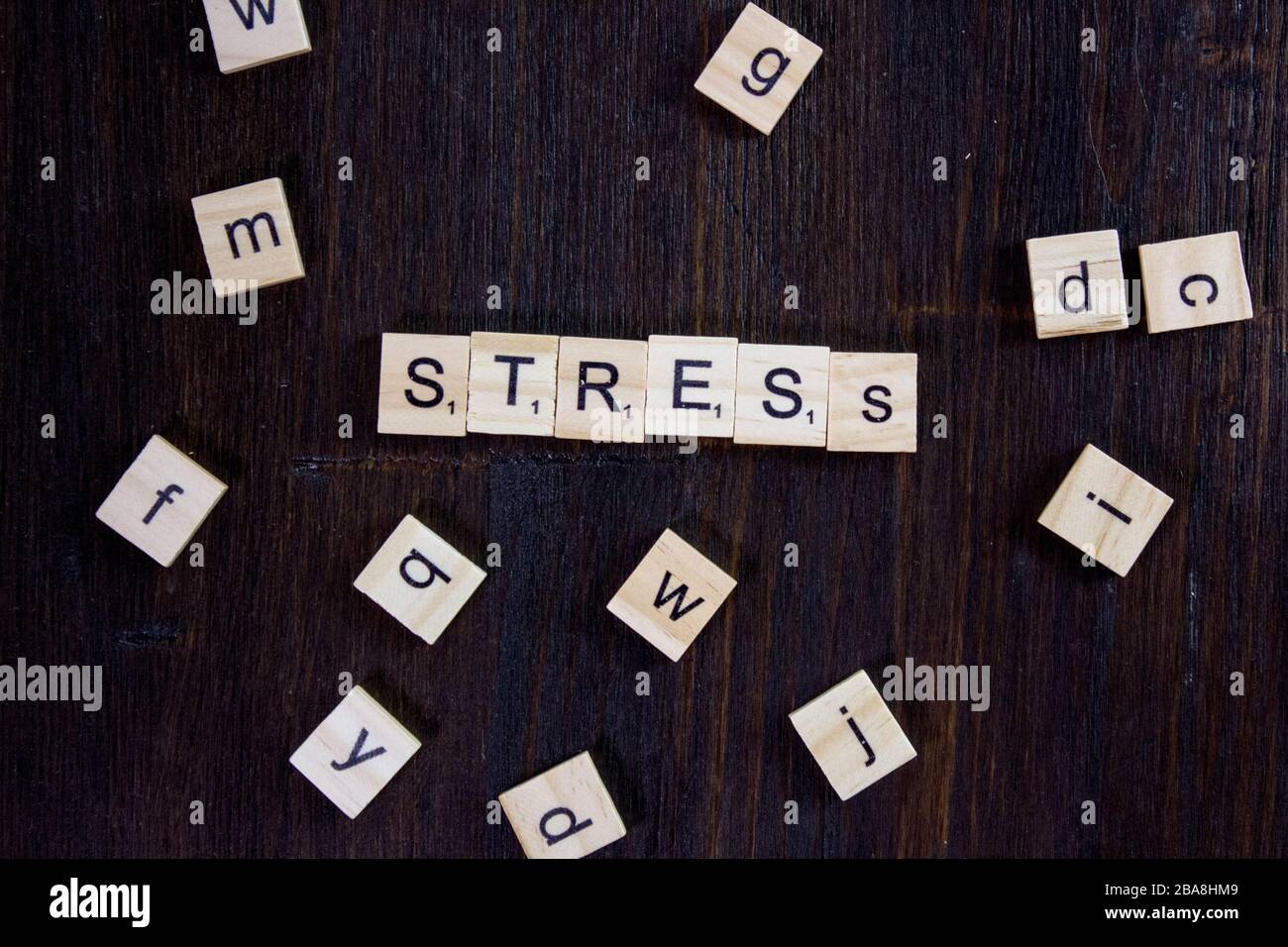 Word or phrase Stress made with scrabble letters. Great photo for your ...