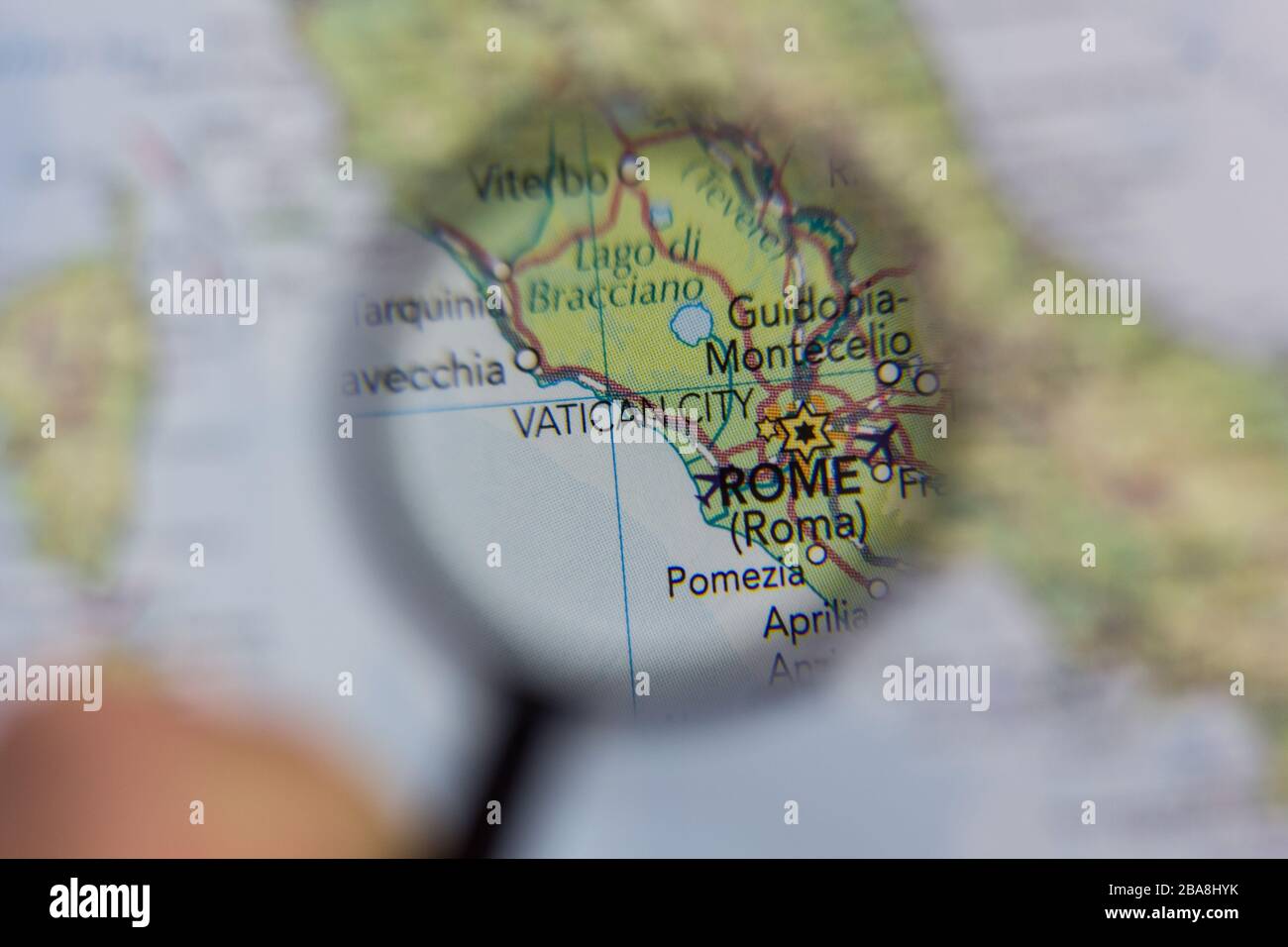 Vatican City on the map of the world or atlas Stock Photo - Alamy