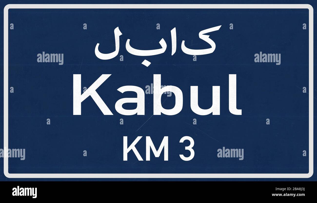 Kabul Afghanistan Highway Road Sign Background Texture Stock Photo - Alamy