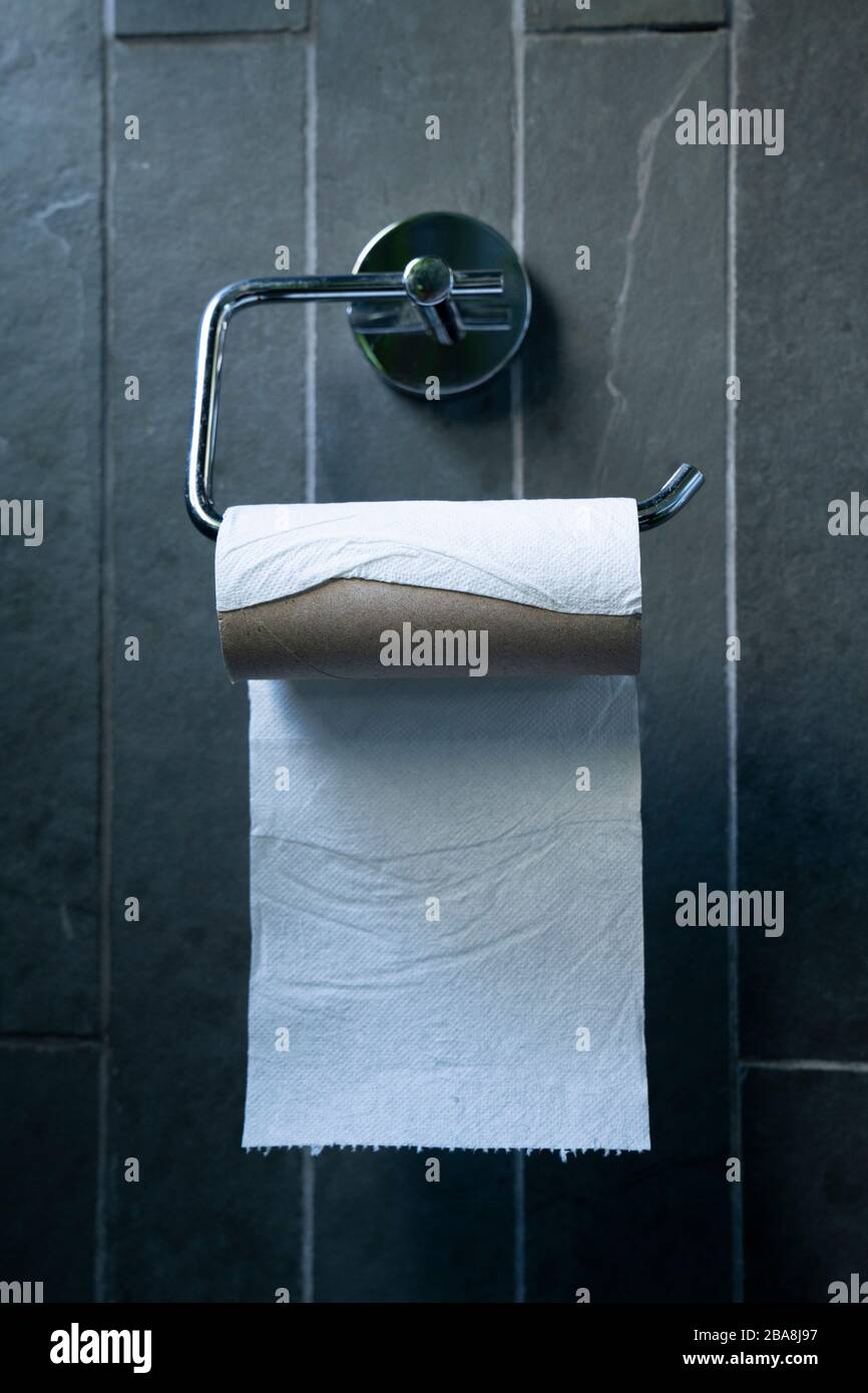 Last Sheet Of Toilet Paper In Bathroom Stock Photo Alamy last-sheet-of-toilet-paper-in-bathroom-stock-photo-alamy