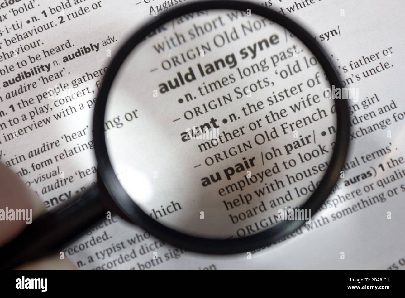 The word of phrase aunt in a dictionary Stock Photo - Alamy