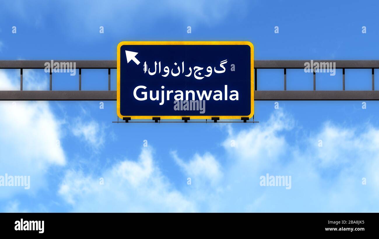 Gujranwala Pakistan Highway Road Sign Background Texture Stock Photo ...