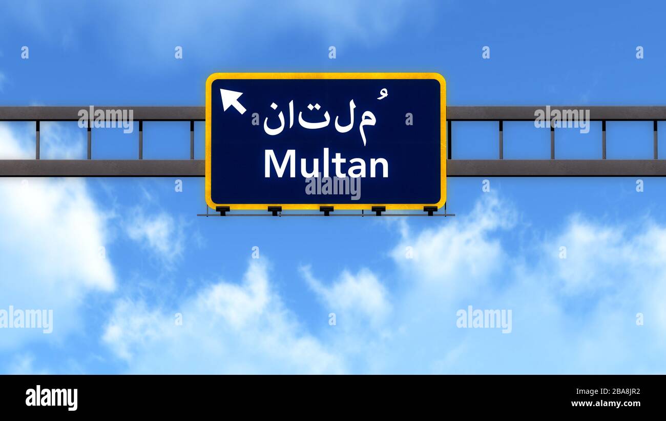 Multan Pakistan Highway Road Sign Background Texture Stock Photo - Alamy