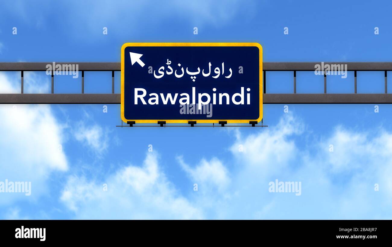Rawalpindi Pakistan Highway Road Sign Background Texture Stock Photo ...