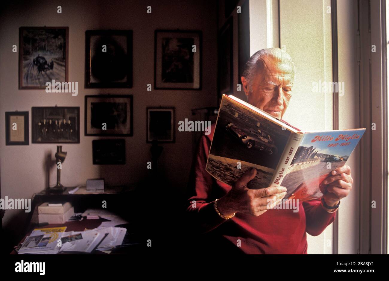 Count Giovanni (Johnny) Lurani photographed at his Villa in Calvenzano ...