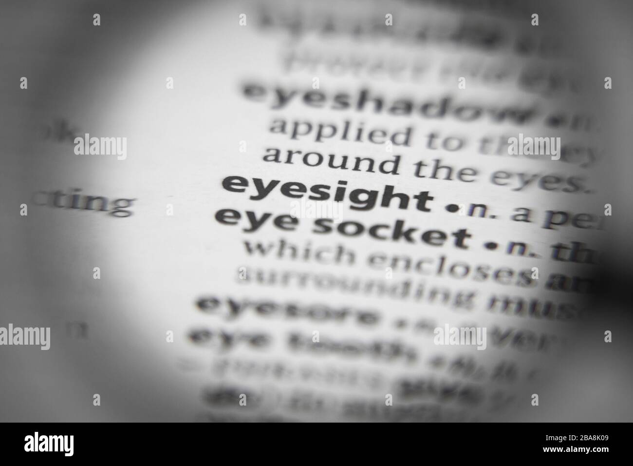 Word or phrase eyesight in a dictionary. Great photo for your needs ...