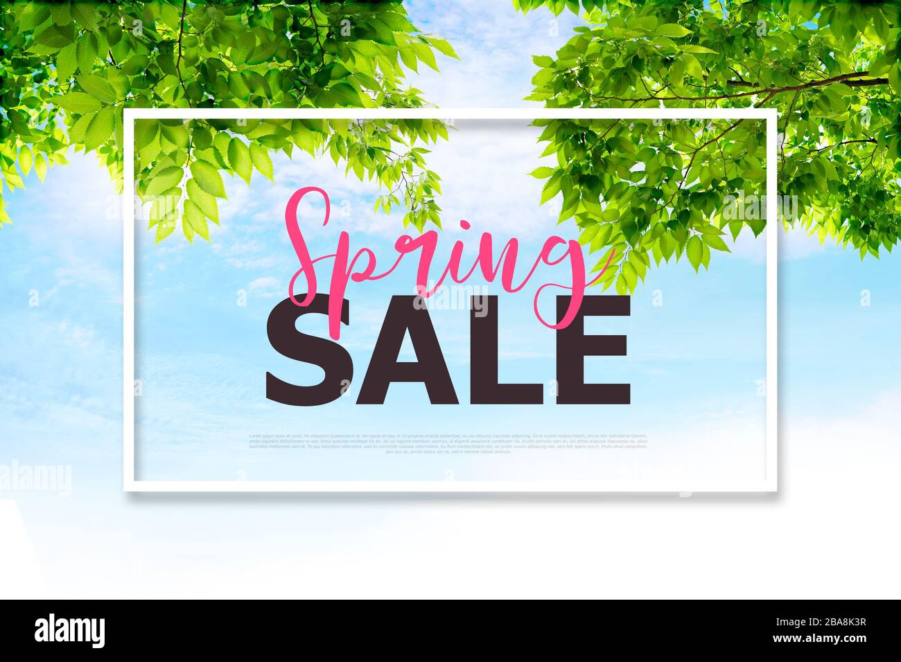 Spring title atmosphere background Stock Photo - Alamy