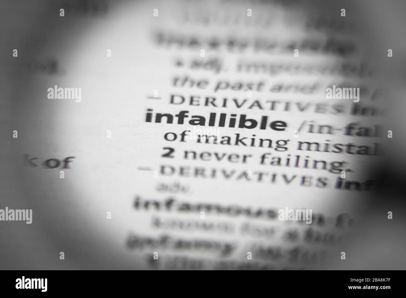 Word or phrase infallible in a dictionary. Great photo for your needs ...