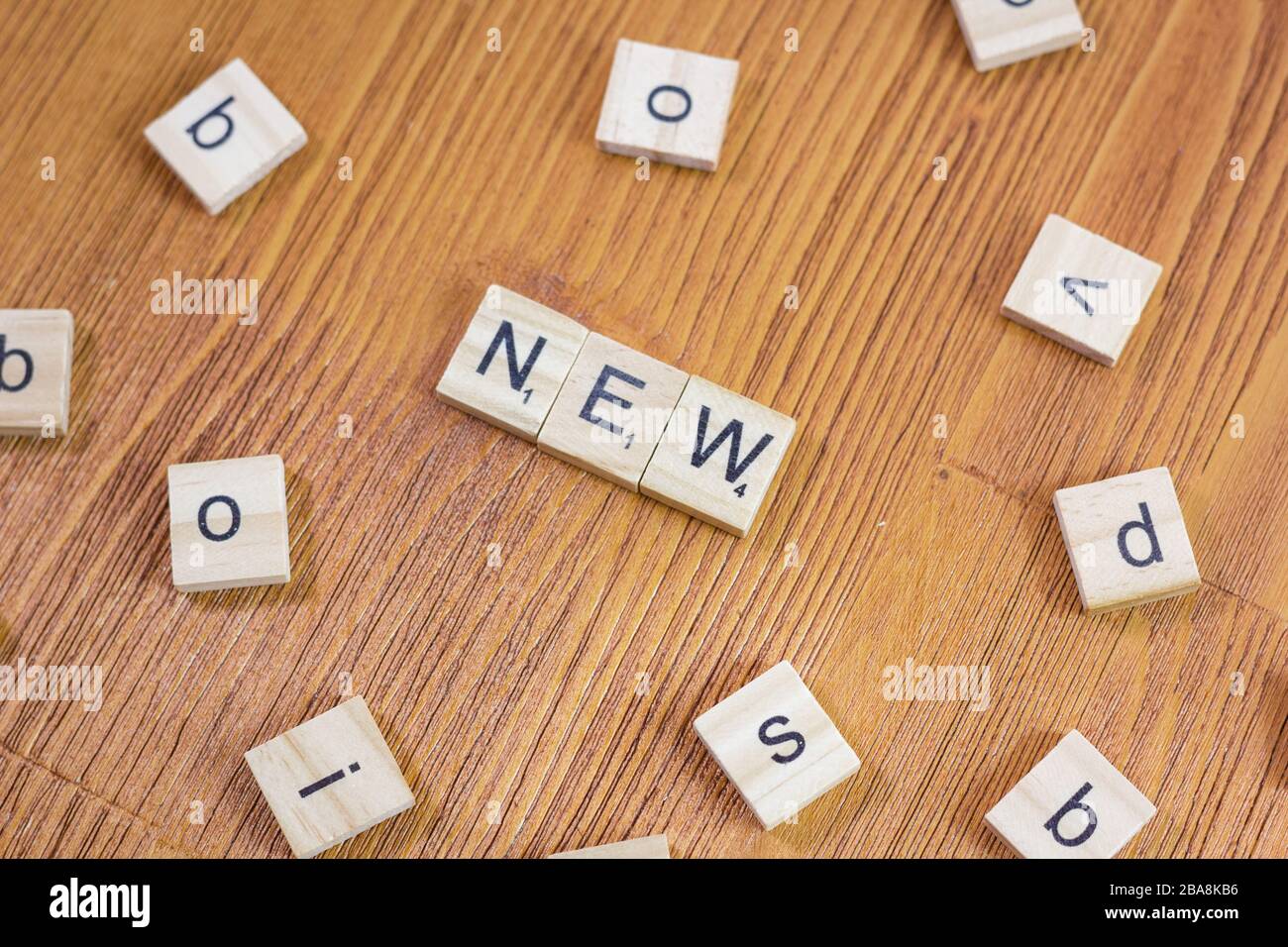 Word or phrase New made with scrabble letters, great image for your ...