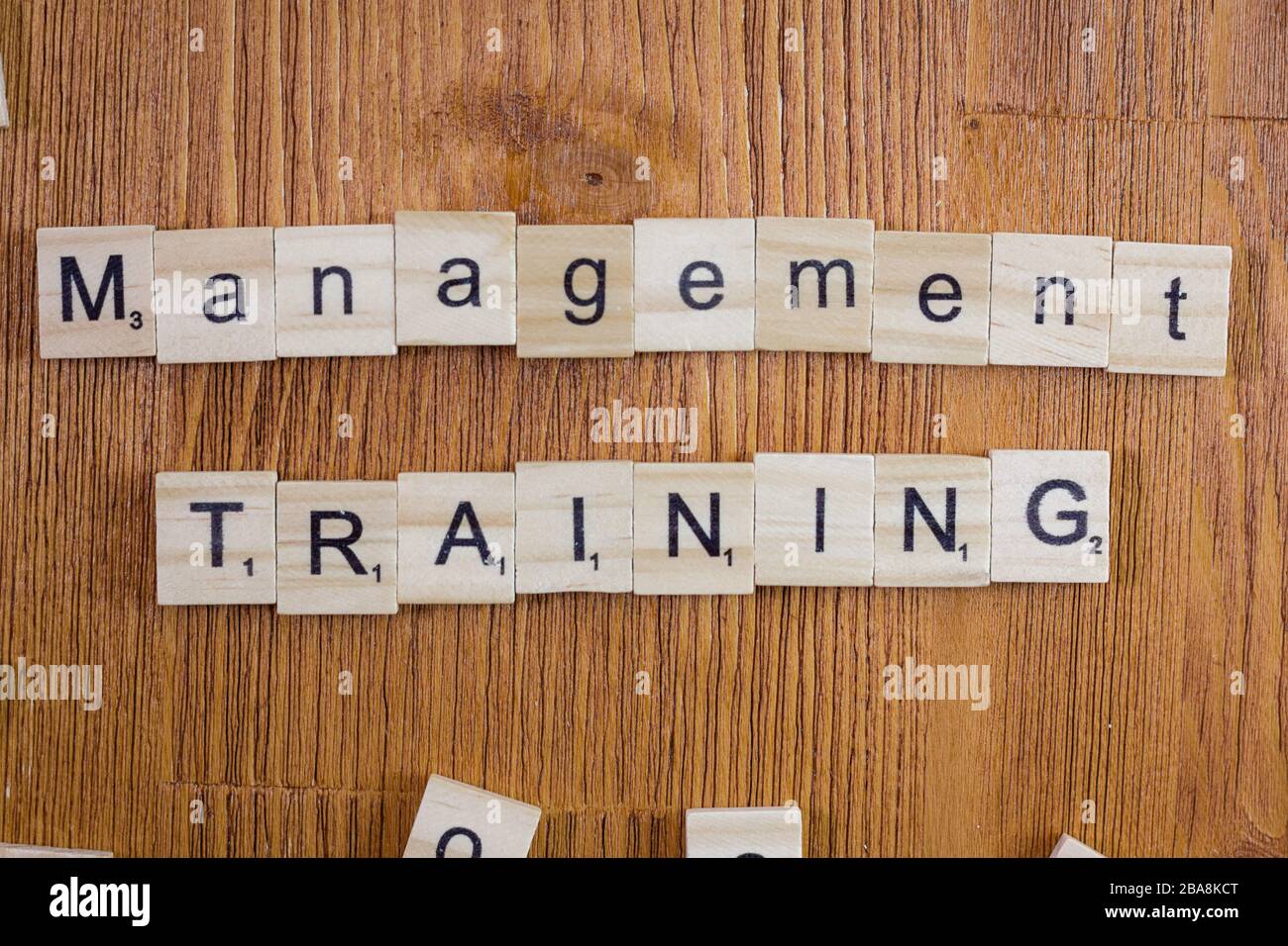 Word or phrase Management Training made with scrabble letters, great ...