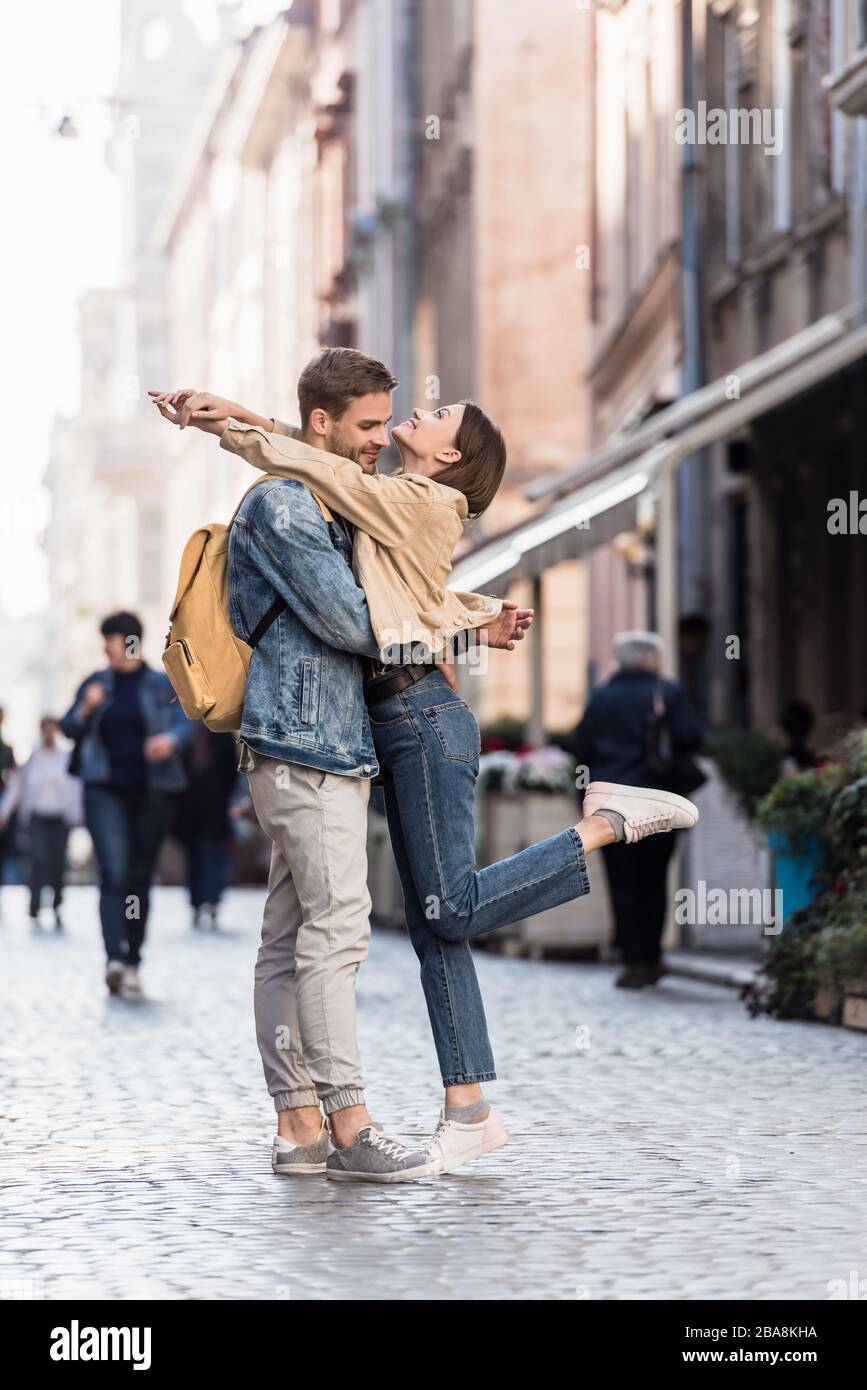 Leg hugging hi-res stock photography and images - Alamy