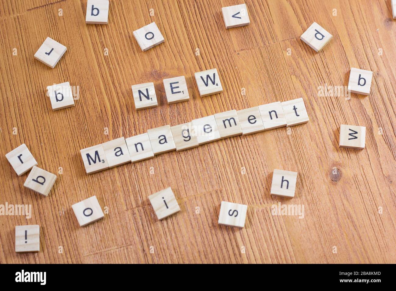 Word or phrase New Management made with scrabble letters, great image ...