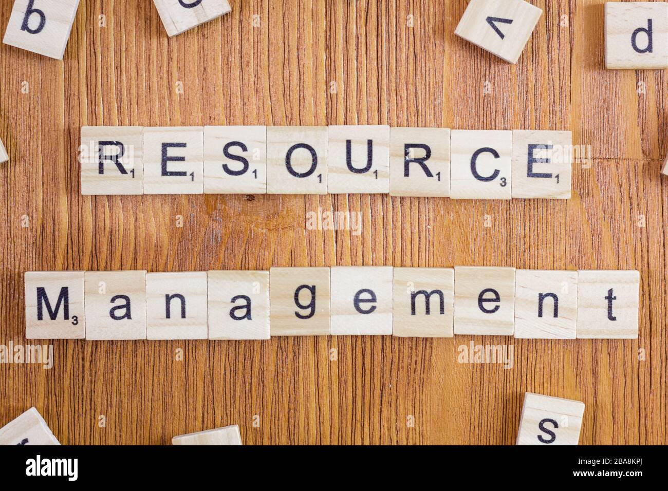 Word or phrase Resource Management made with scrabble letters, great ...
