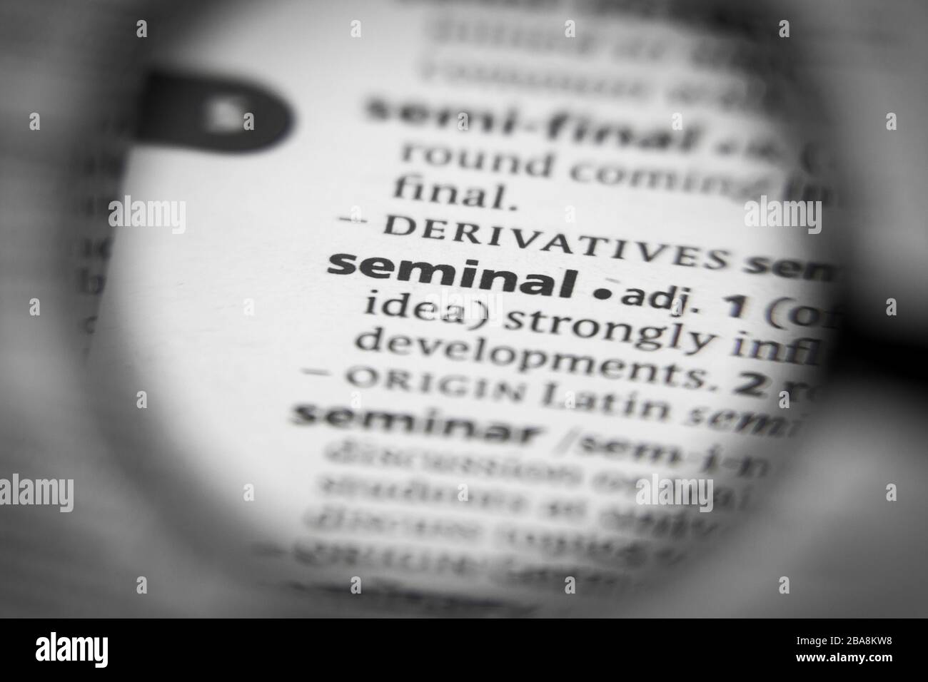 Word or phrase seminal in a dictionary. Great photo for your needs ...