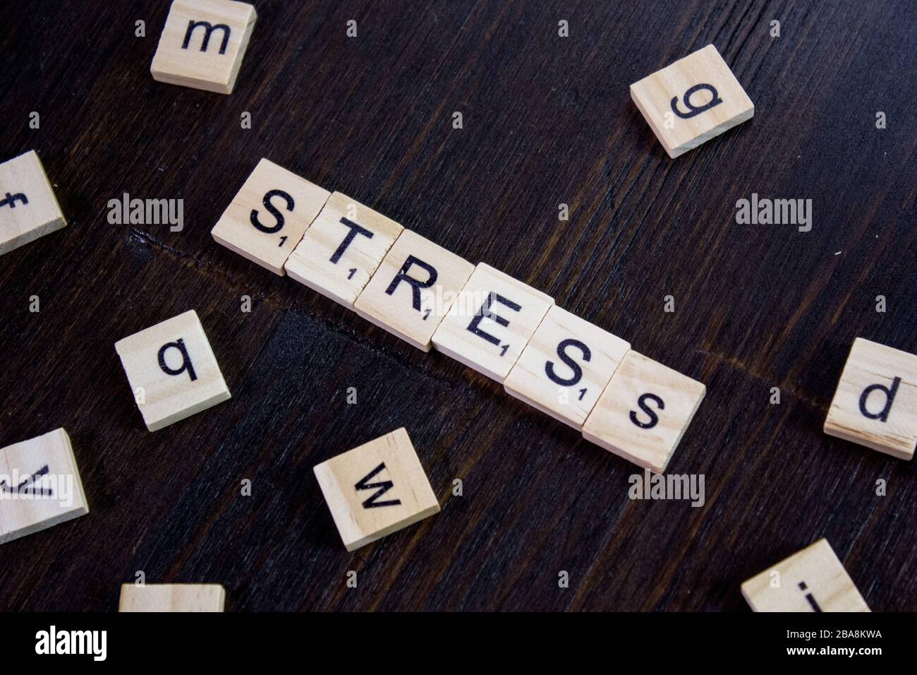 Word or phrase Stress made with scrabble letters. Great photo for your ...