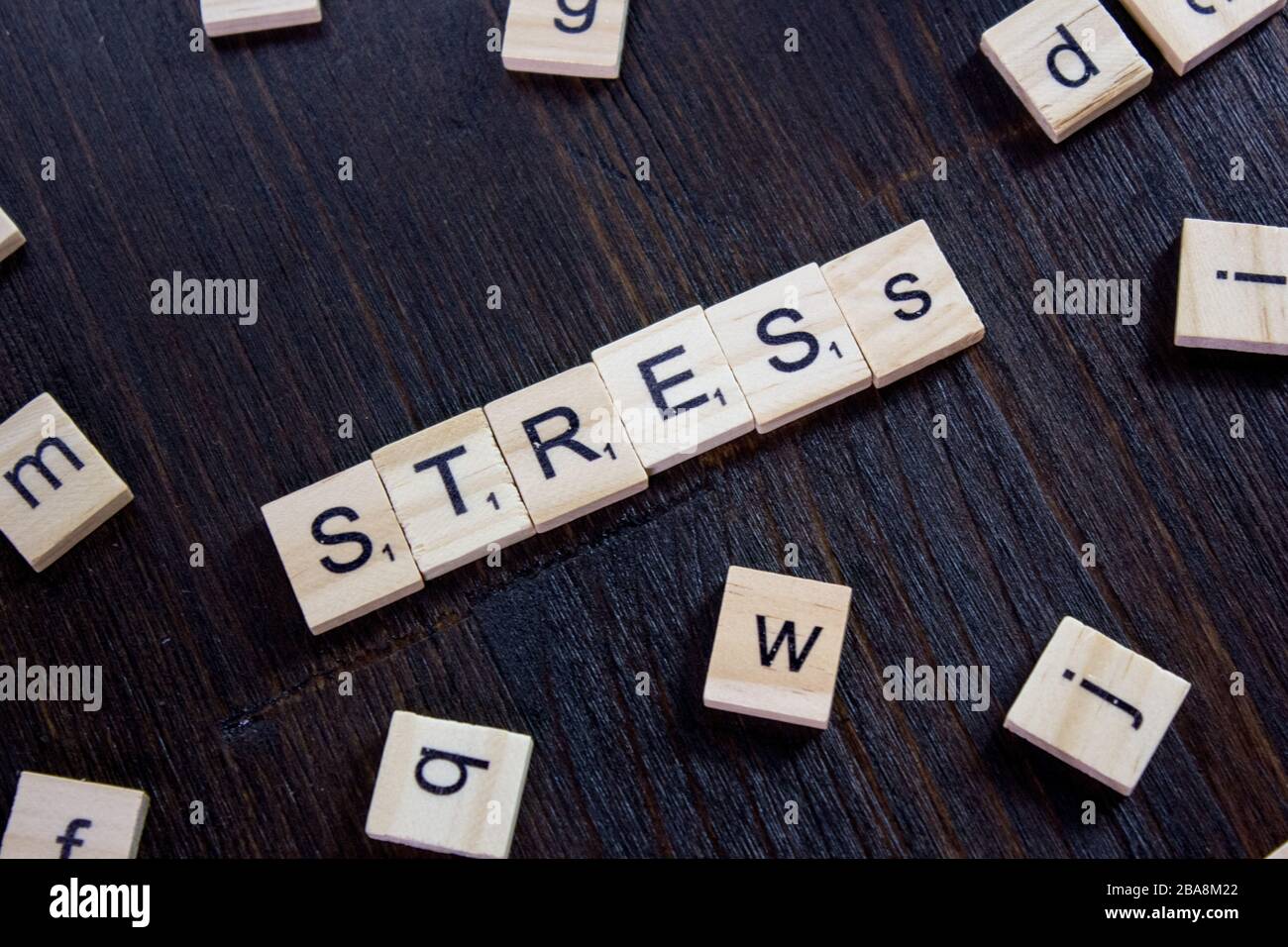 Word or phrase Stress made with scrabble letters. Great photo for your ...
