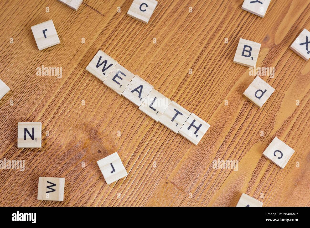 Word or phrase Wealth made with scrabble letters, great image for your ...