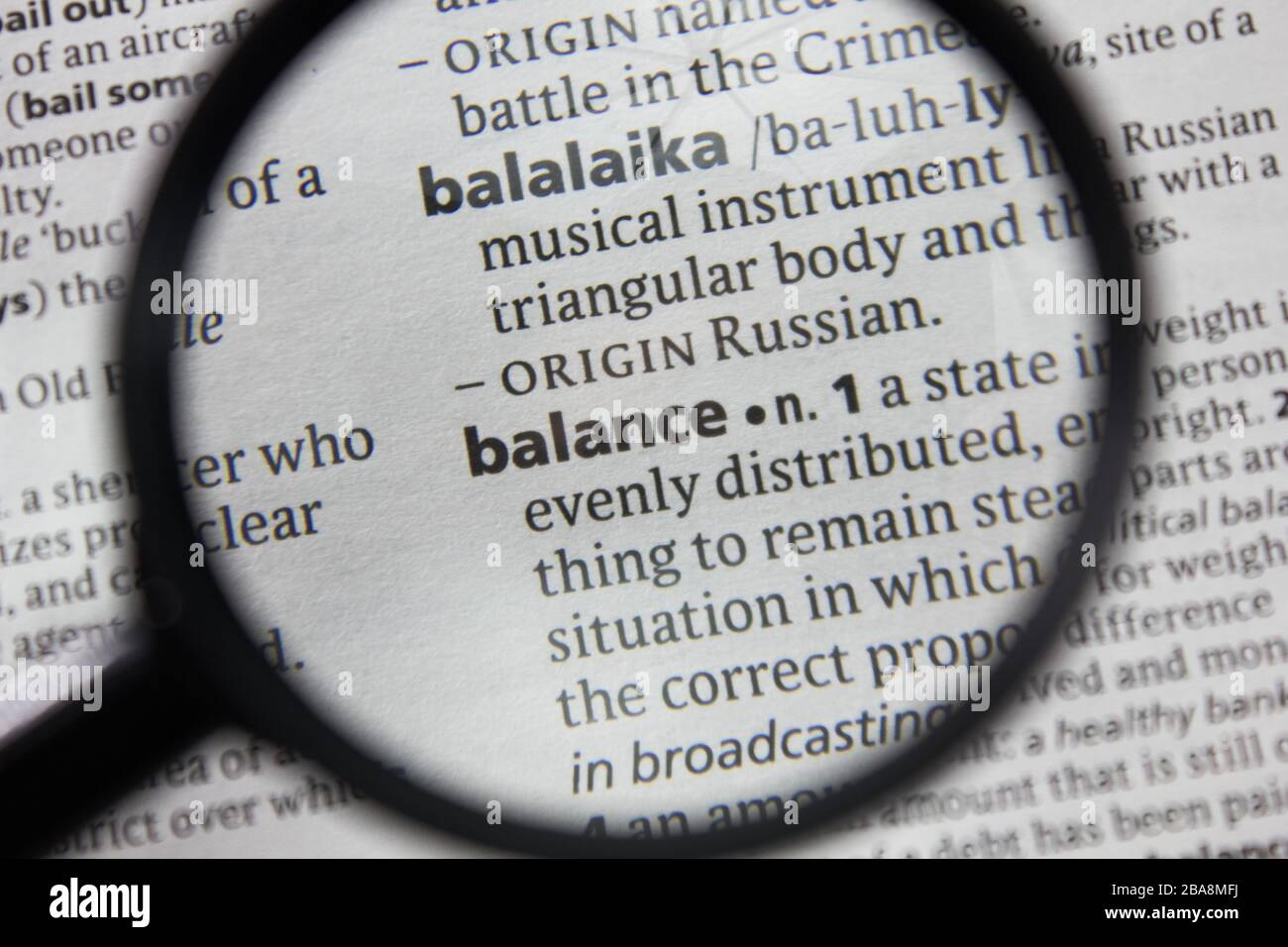 Dictionary definition word balance hi-res stock photography and images ...