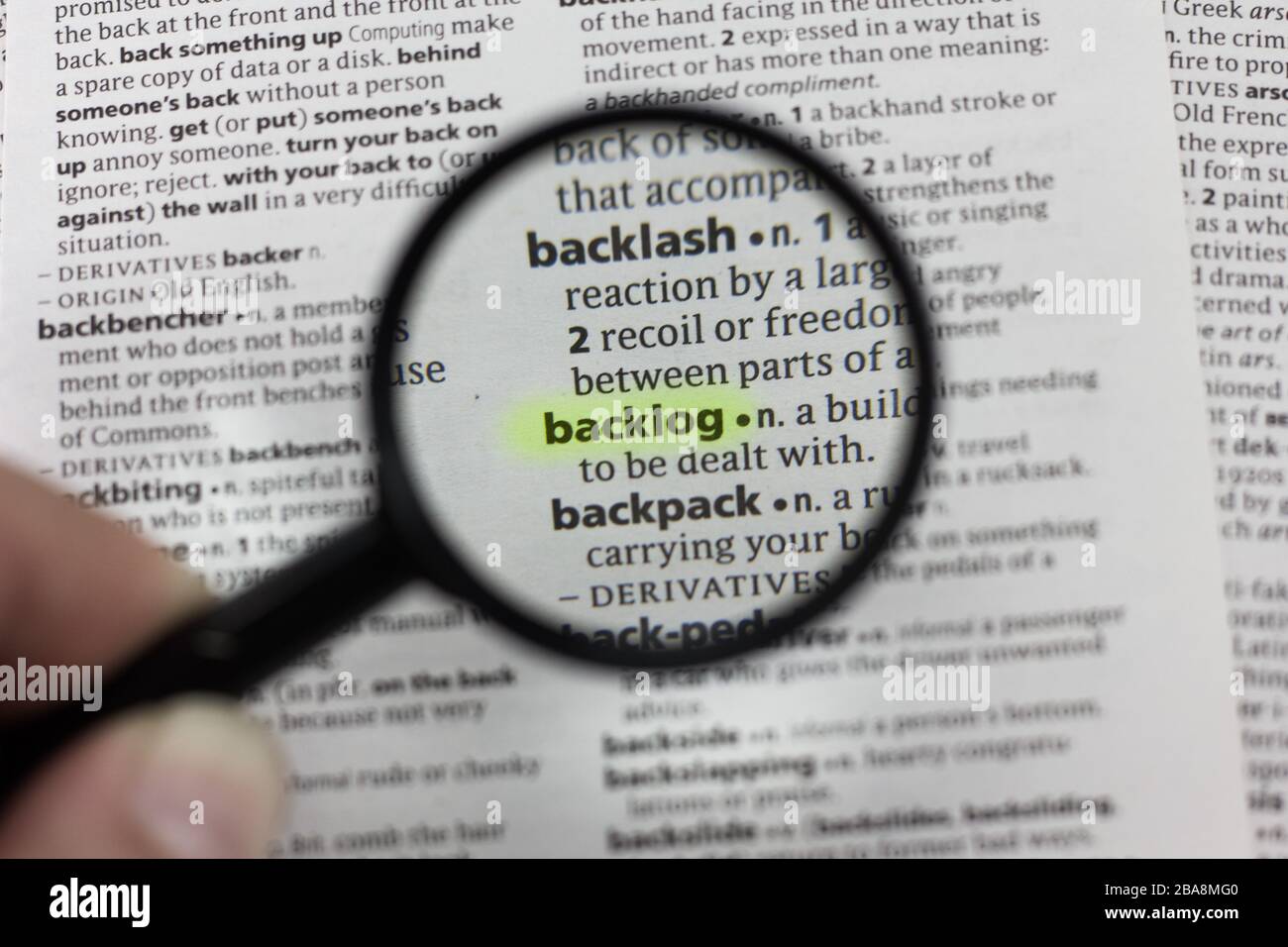 Backlog page hi-res stock photography and images - Alamy