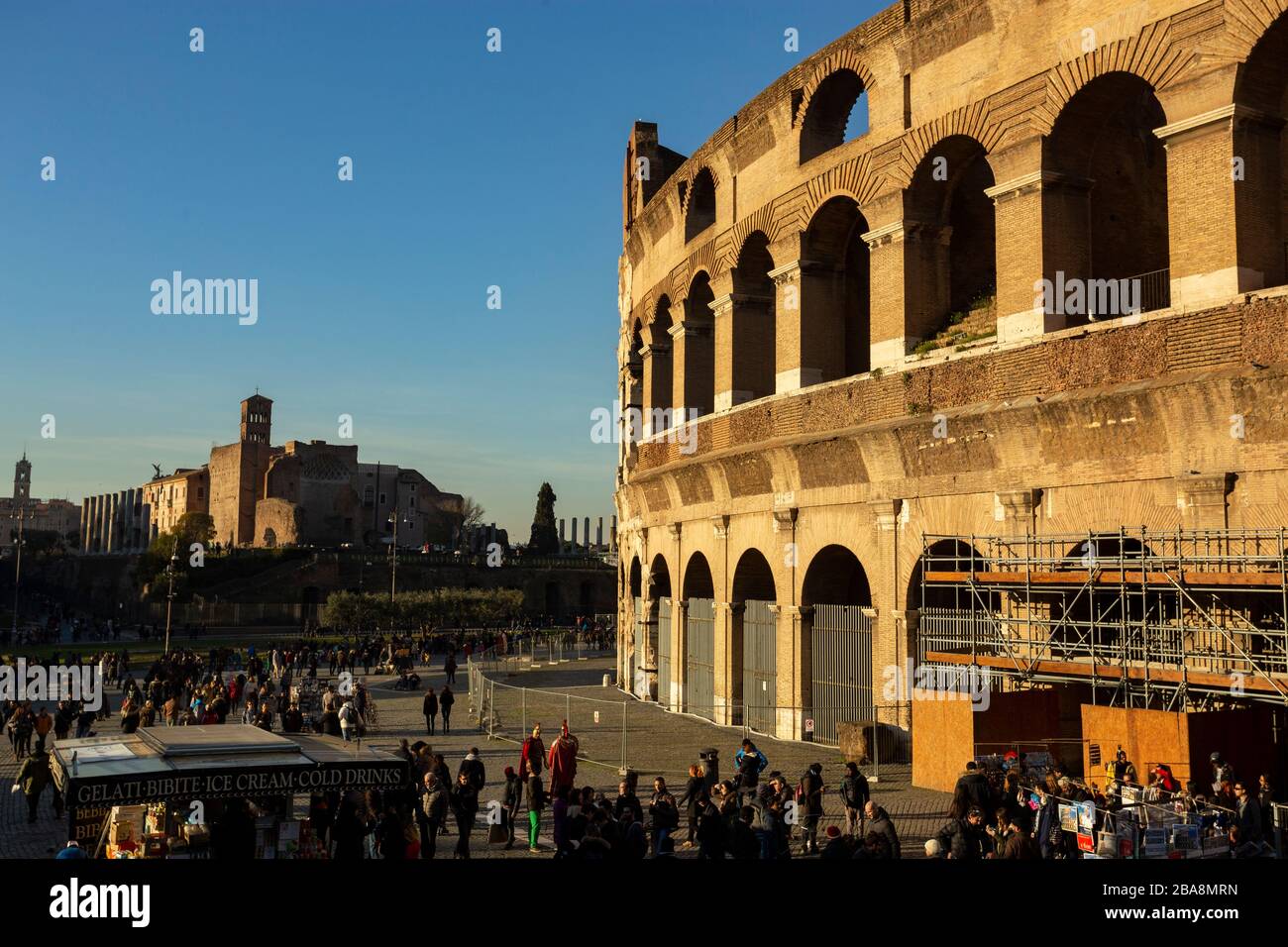 Tourists at the Colosseum in Rome Stock Photo - Alamy