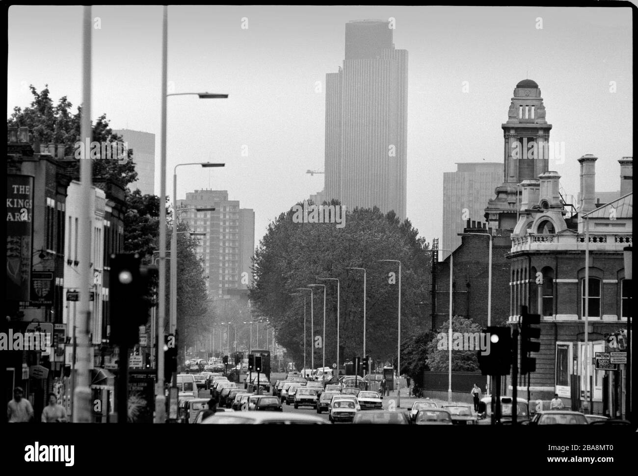 City of London from Whitchapel Road in 1988 showing the Nat West Tower ...