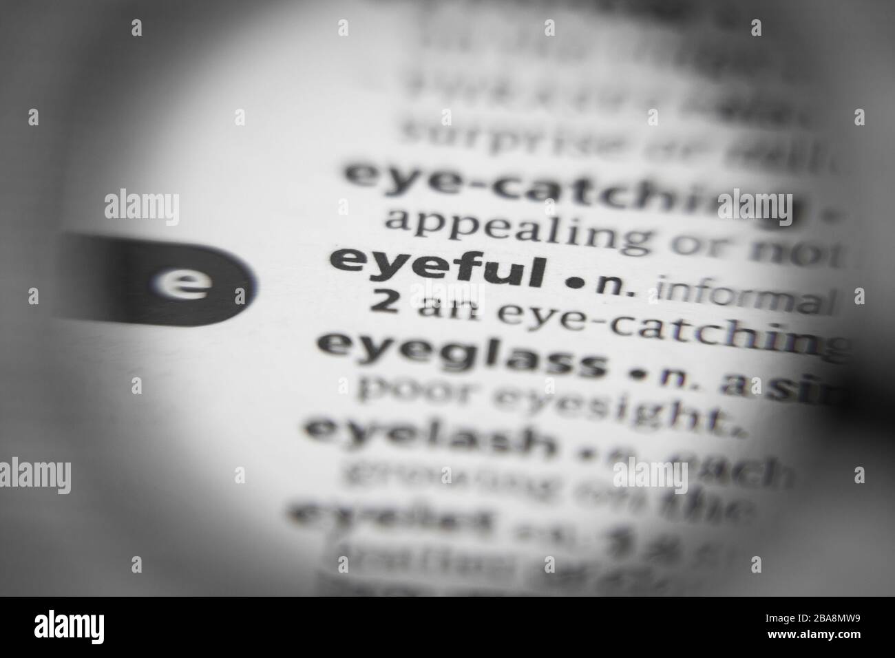 Word or phrase eyeful in a dictionary. Great photo for your needs Stock ...
