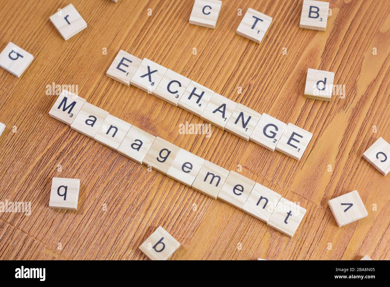 Word or phrase Exchange Management made with scrabble letters, great ...
