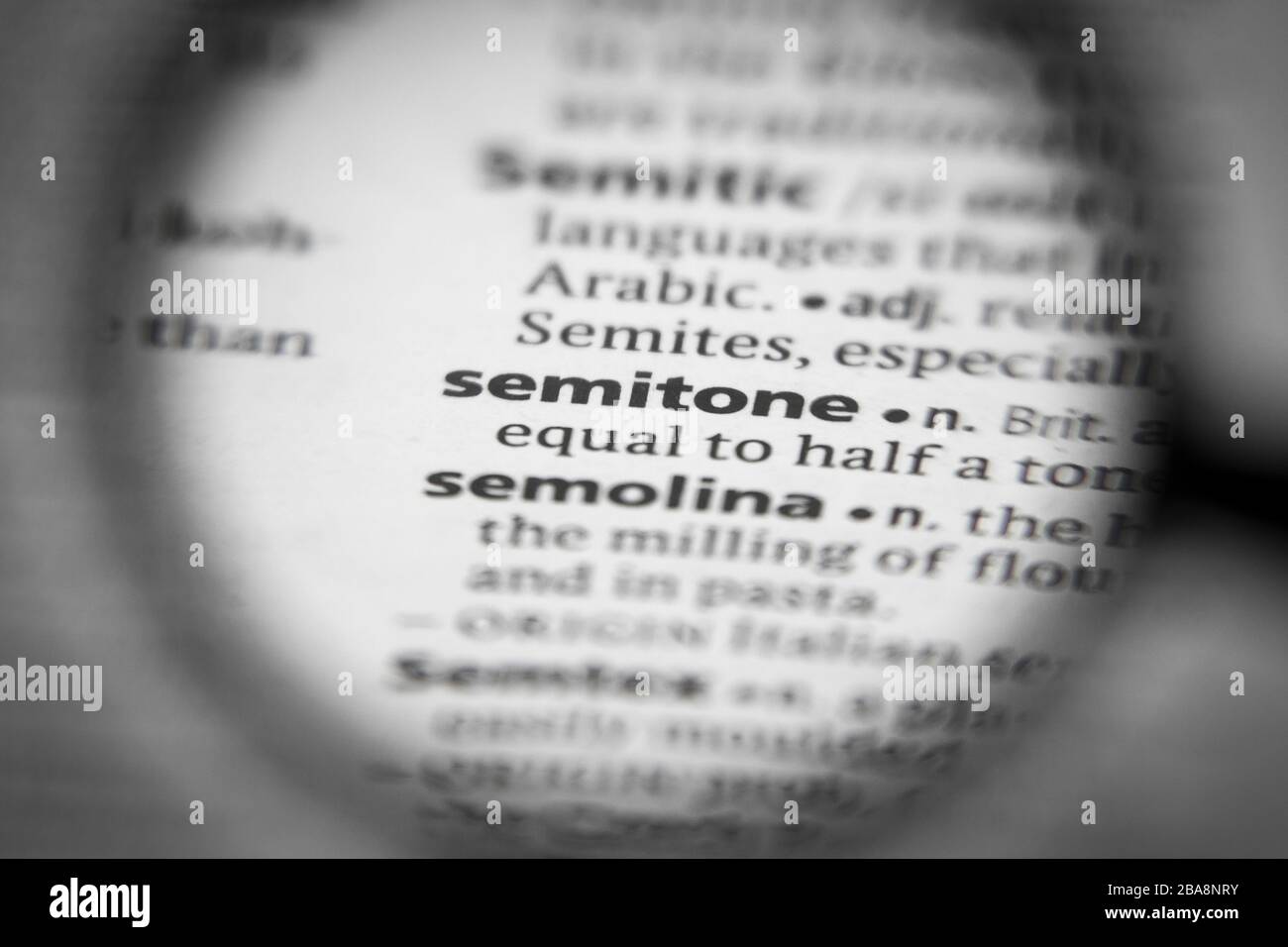 Word or phrase Semitone in a dictionary. Great photo for your needs ...