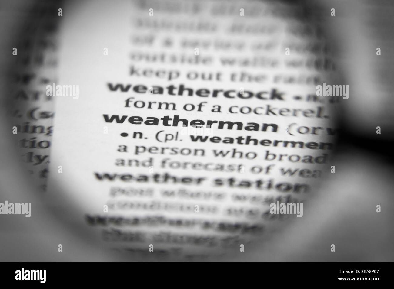 Word or phrase weatherman in a dictionary. Great photo for your needs ...