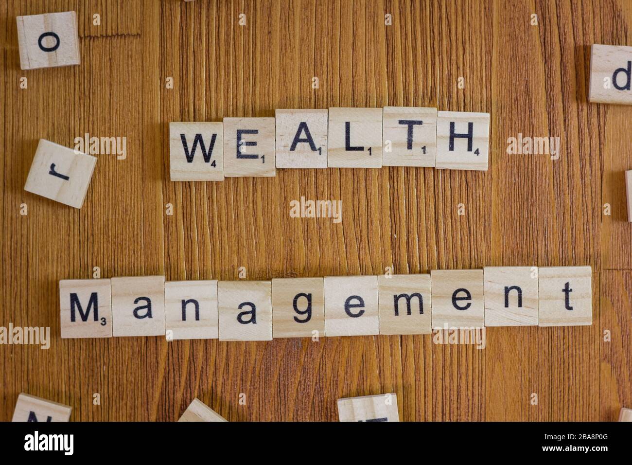 Word or phrase Wealth Management made with scrabble letters, great ...