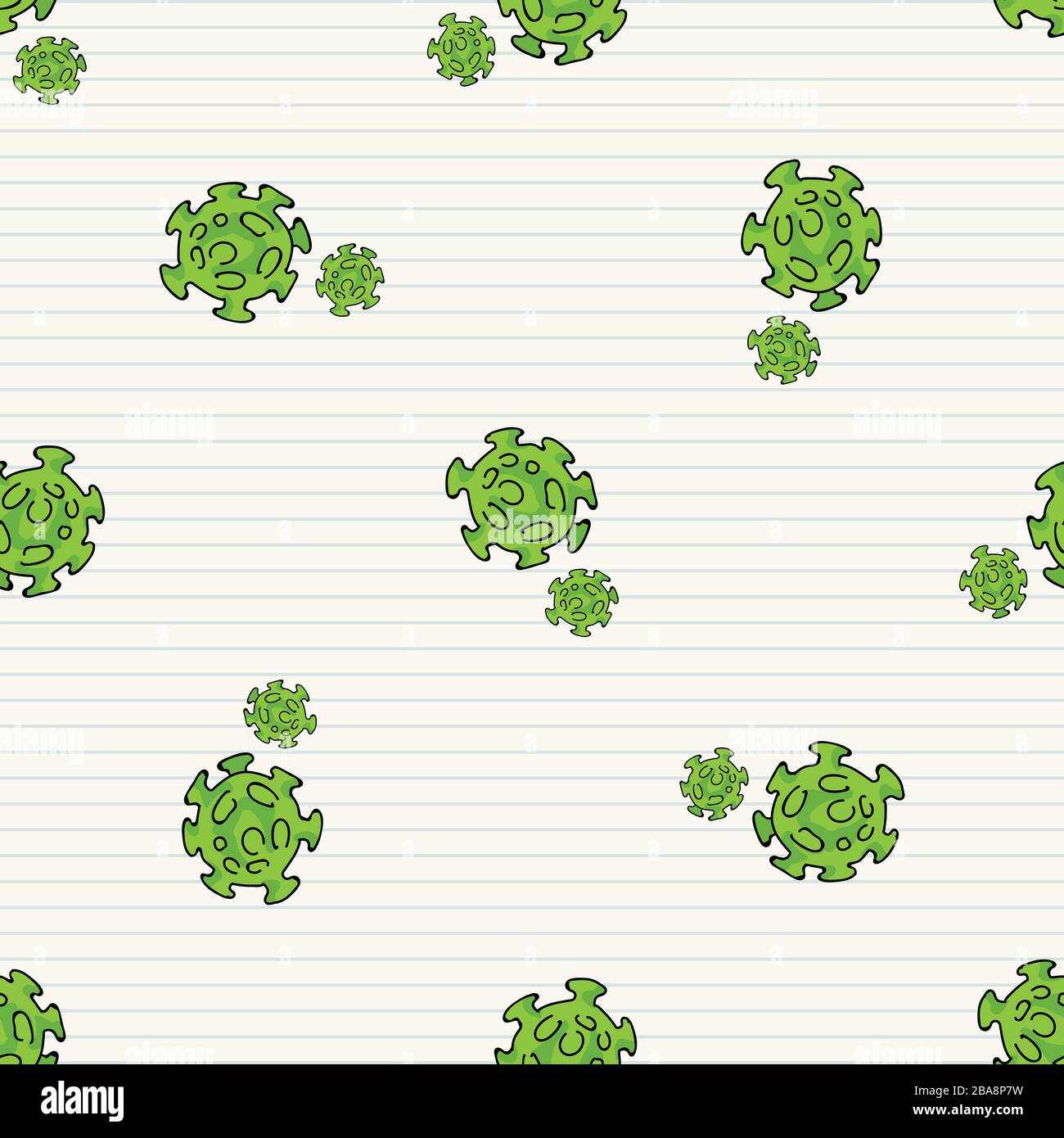 Picture of corona virus seamless pattern background. Fight , defeat ...