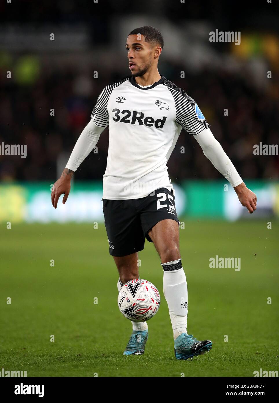 Derby County's Max Lowe Stock Photo - Alamy
