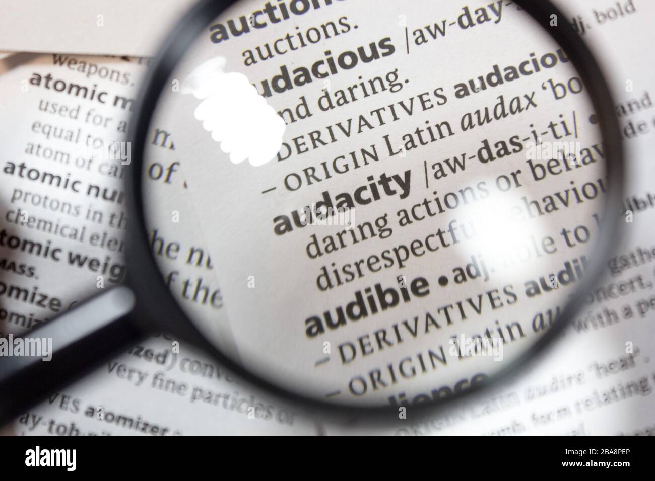 Audacity text hi-res stock photography and images - Alamy