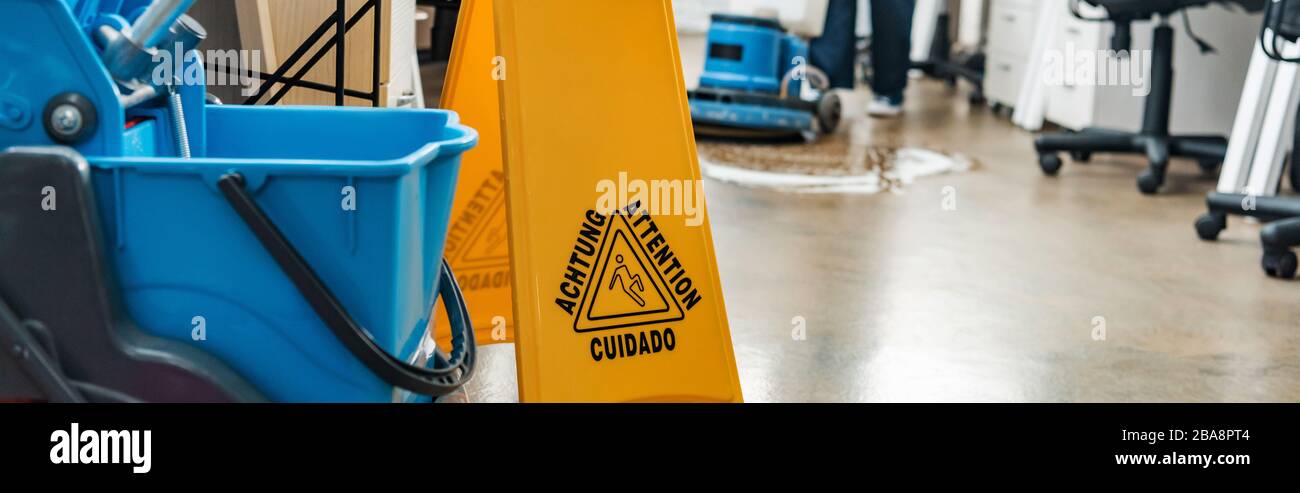 Caution sign on machine hi-res stock photography and images - Alamy