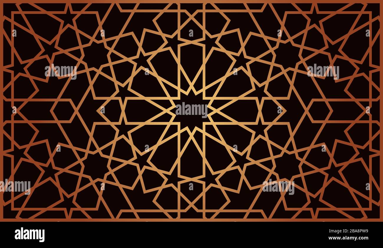 Gold Islamic Ornament Pattern Stock Vector Image & Art - Alamy