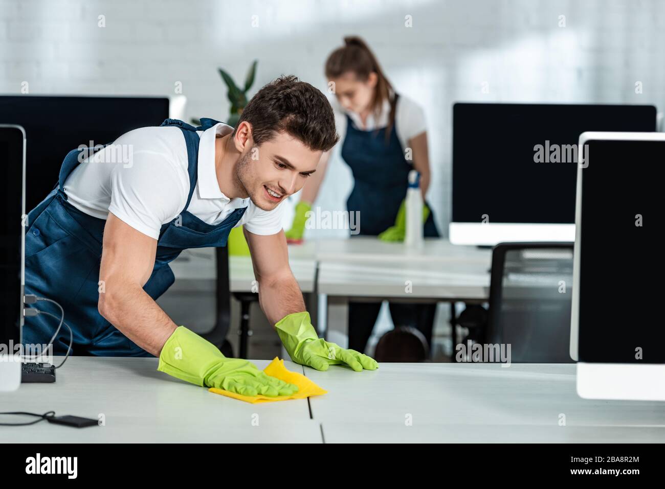 Young cleaners hi-res stock photography and images - Alamy
