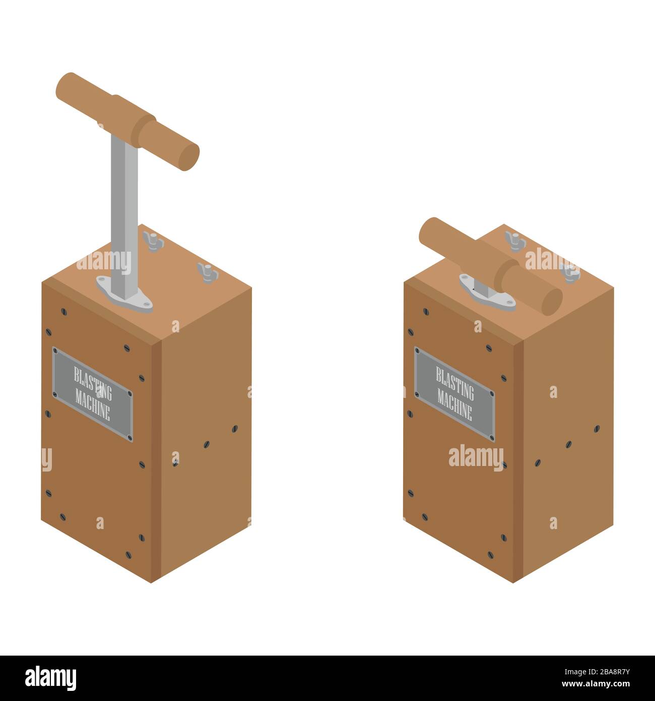 Explosive plunger Stock Vector Images - Alamy