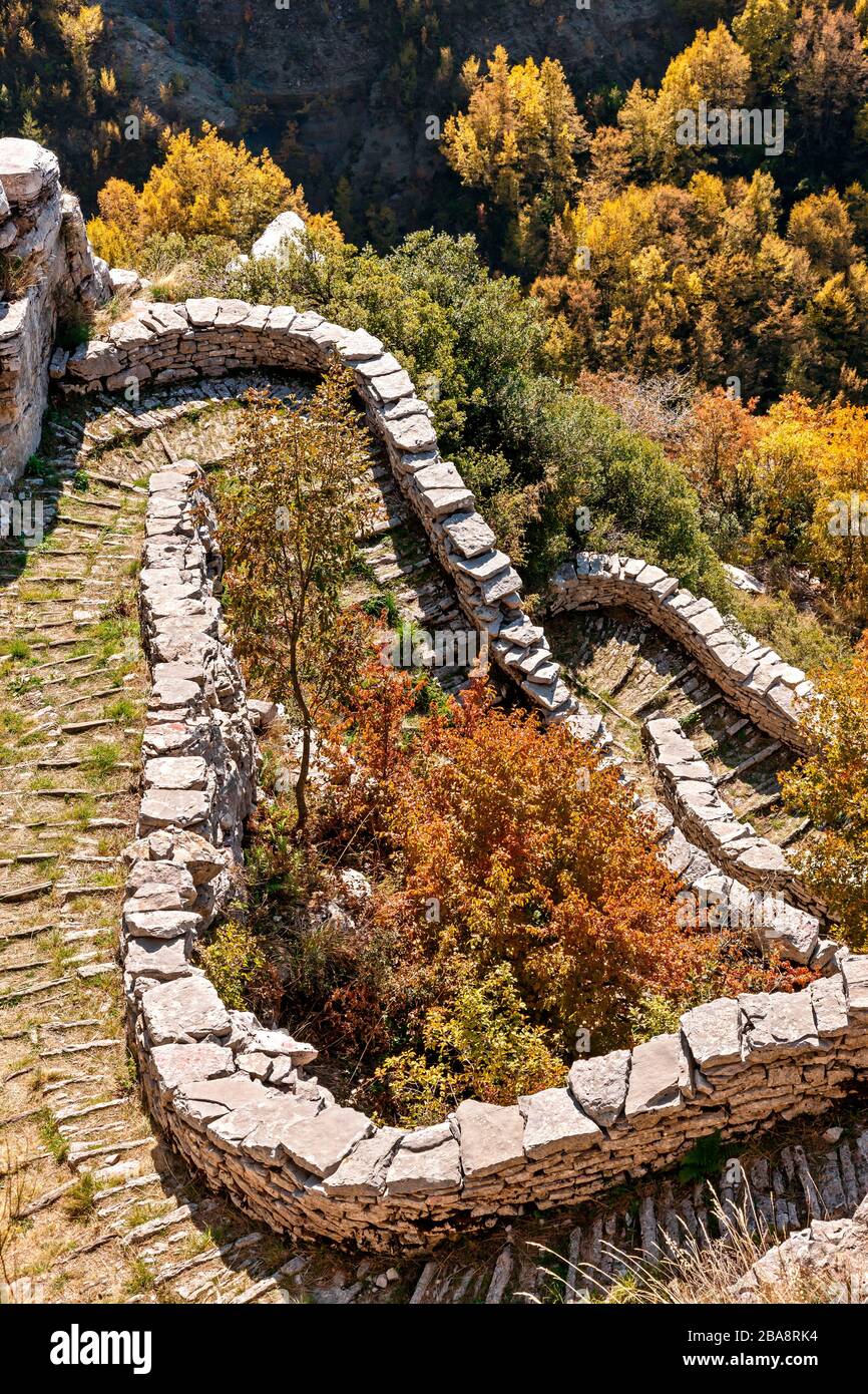 The Scala of Vradeto ("Stairway of Vradeto"), a fantastic stone path, a ...