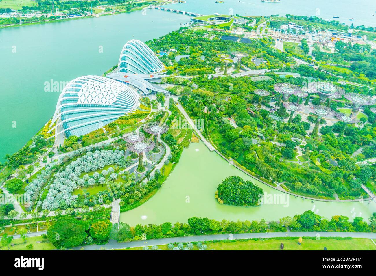 MARINE BAY / SINGAPORE, 30 APR 2018 - Beautiful view of Gardens By the ...