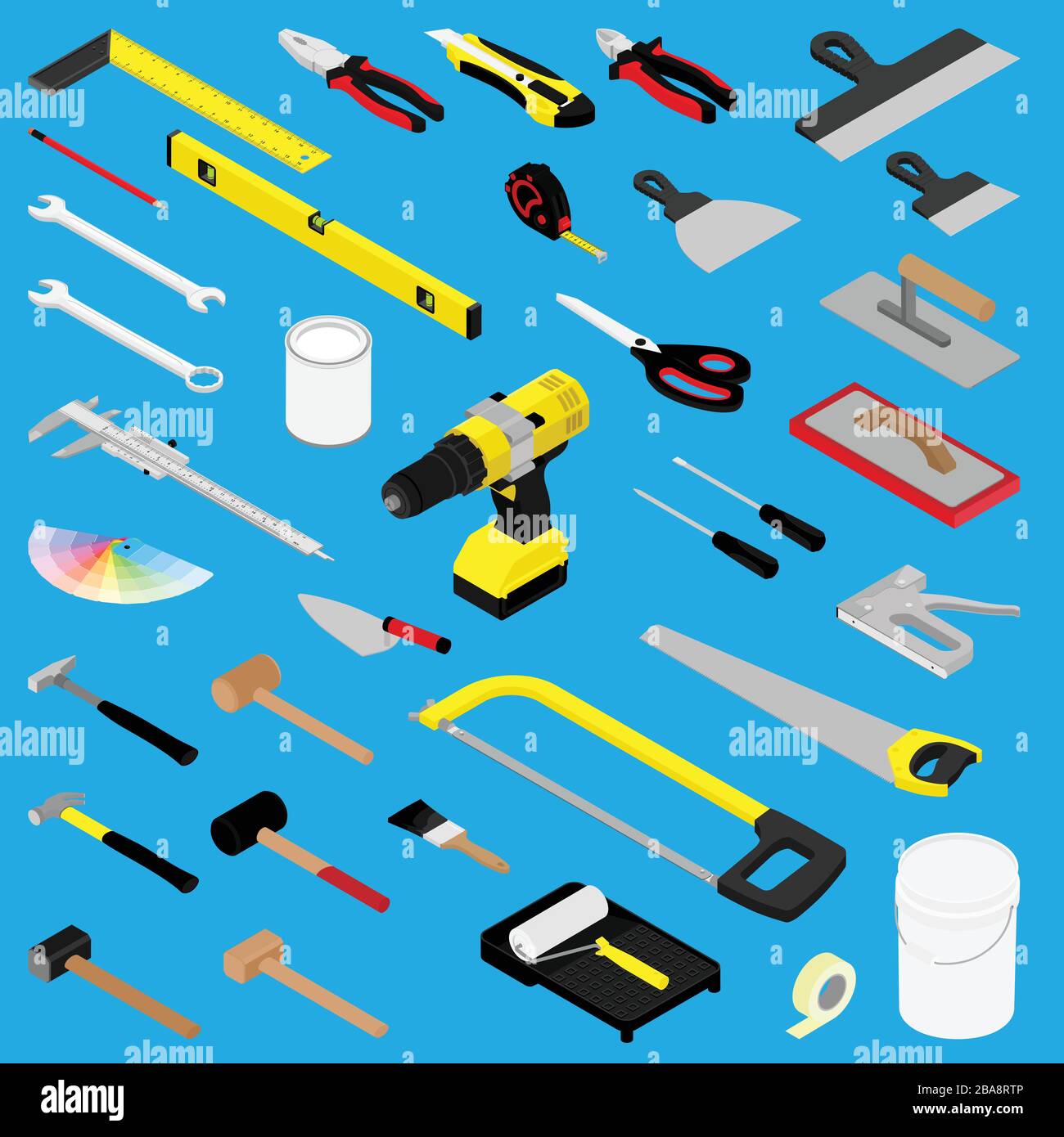 Isometric construction tape Stock Vector Images - Alamy
