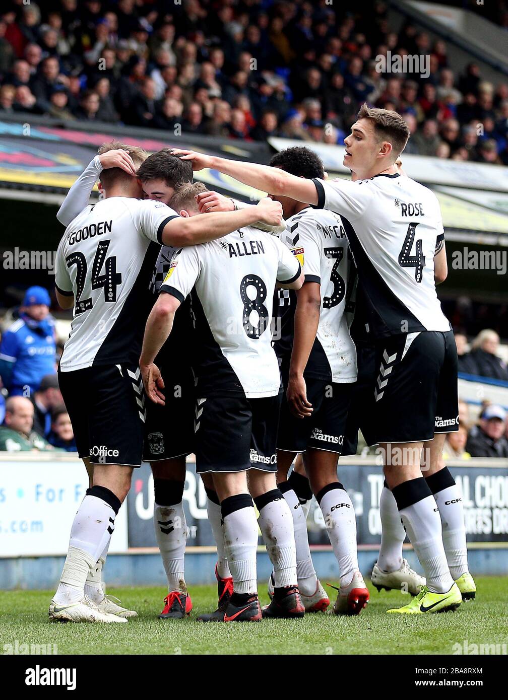Coventry City's Matt Godden (left) celebrates scoring his side's first ...