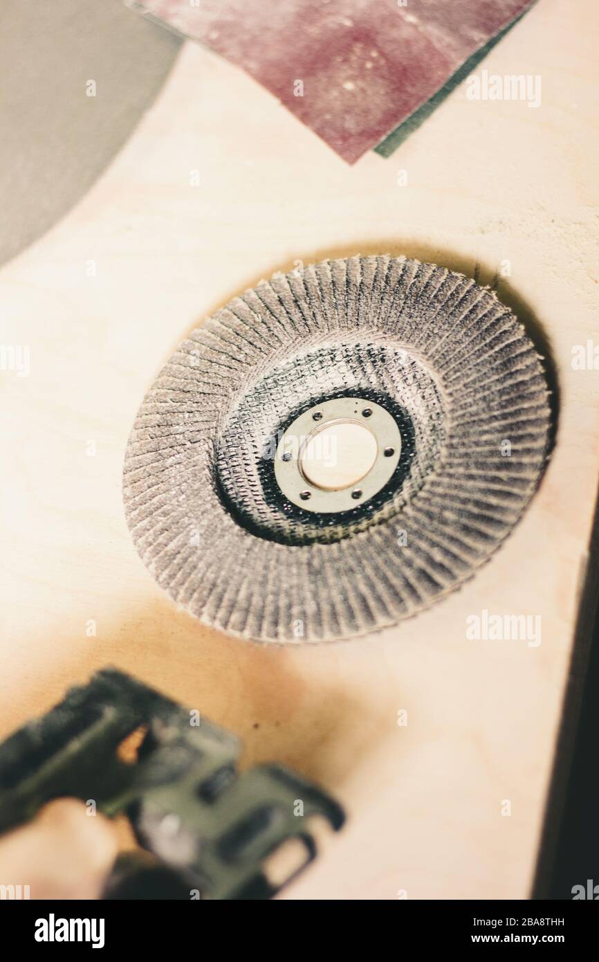 Round circular metal tool for carpenter work. Great photo for your ...