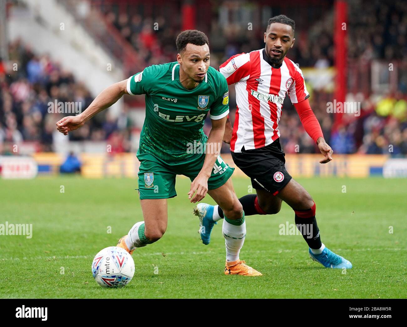 Sheffield Wednesday’s Jacob Murphy (left) and Brentford's Tariqe Fosu ...