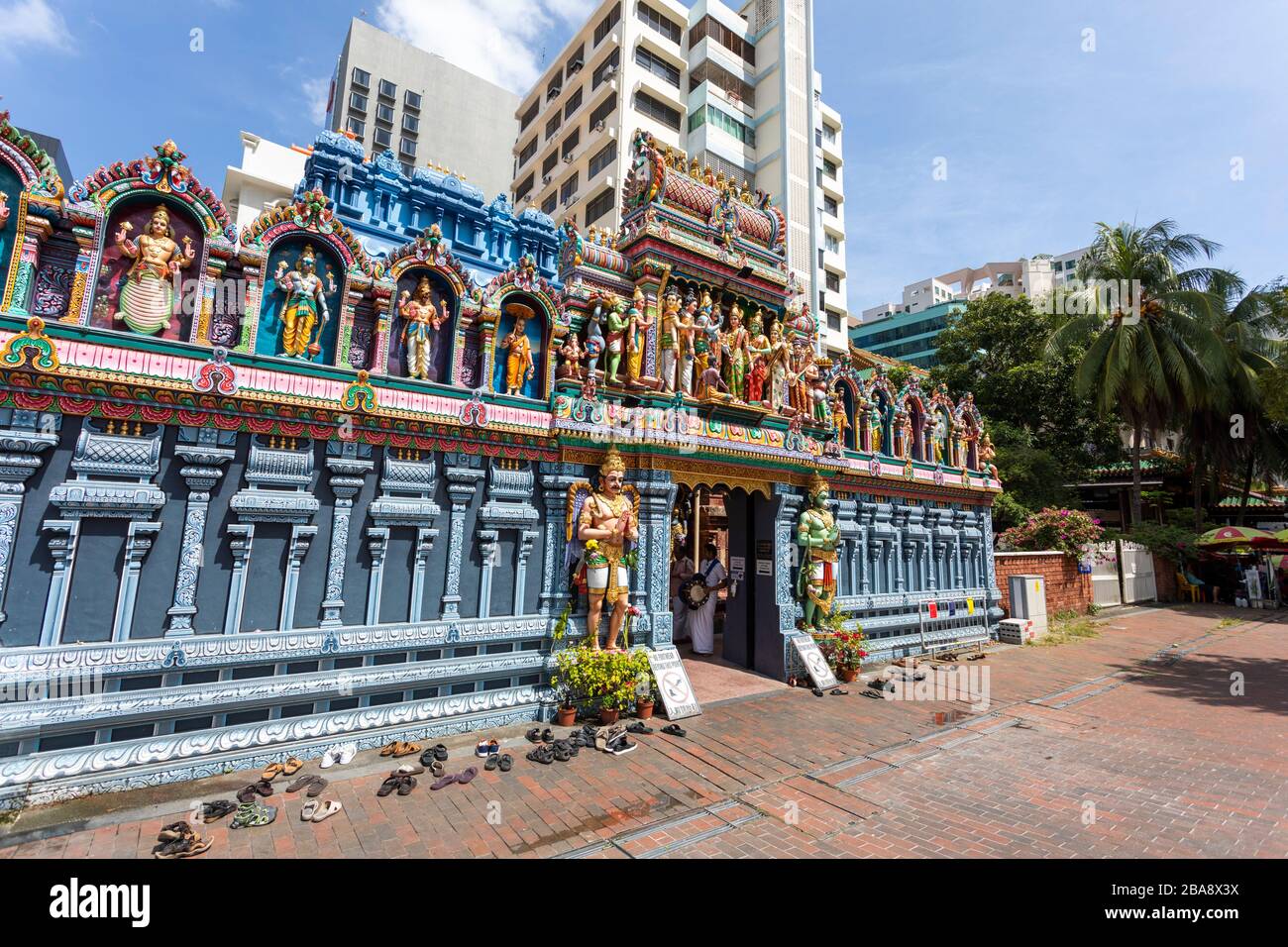 Sri Krishnan Temple, Hindu temple built in 1870, Bugis, Singapore Stock ...